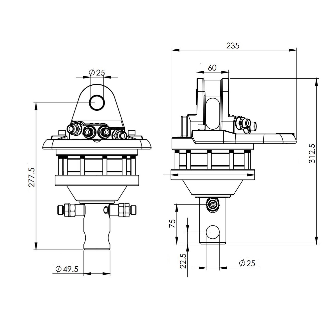 Rotator 3,0 ton CR300 med 50 tapp